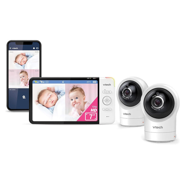 Vtech RM7764HDV2 2 Camera HD Pan & Tilt Video Monitor With Remote ...
