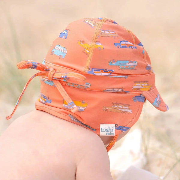 Toshi Swim Baby Flap Cap Classic/Surfs Up | Baby Village