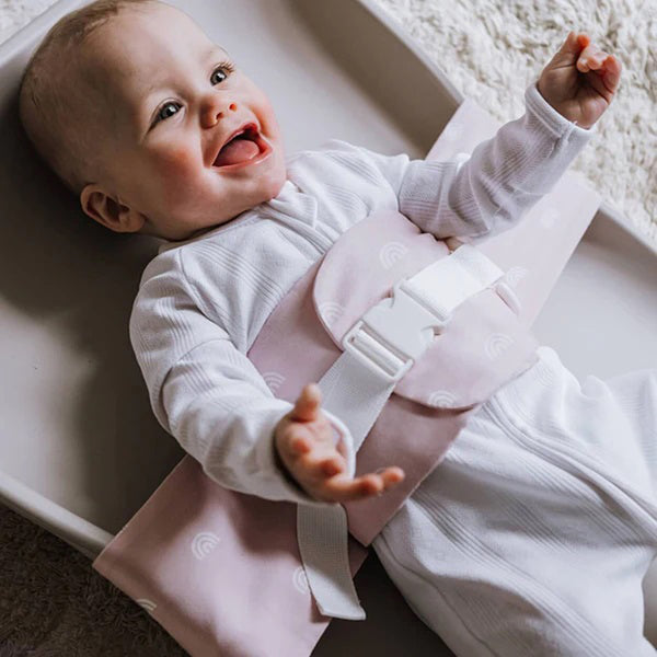 Wrigglebum Nappy Changing Harness Rainbow Blush | Baby Village