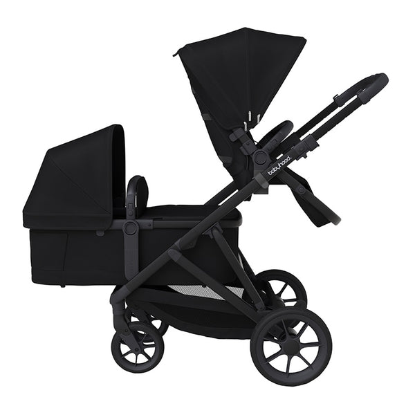 Doppio Plus Stroller Bassinet Black | Baby Village